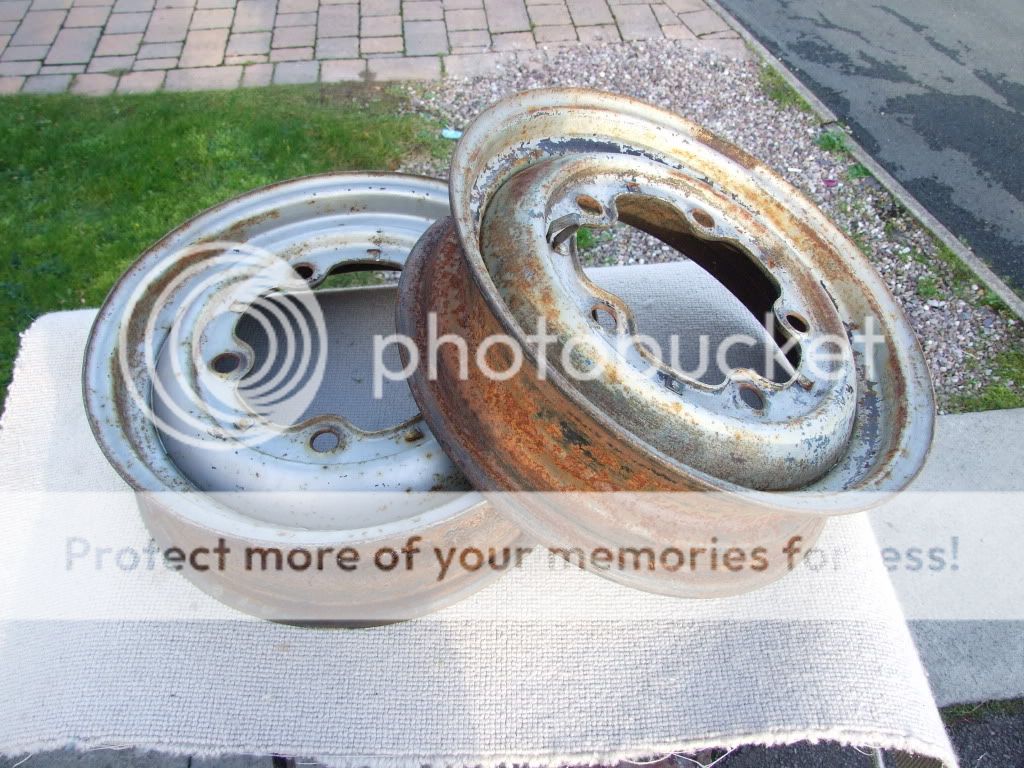 SOLD - pair of 15" solid steel wheels | Volkswagen Type 2 Early Bay Forum